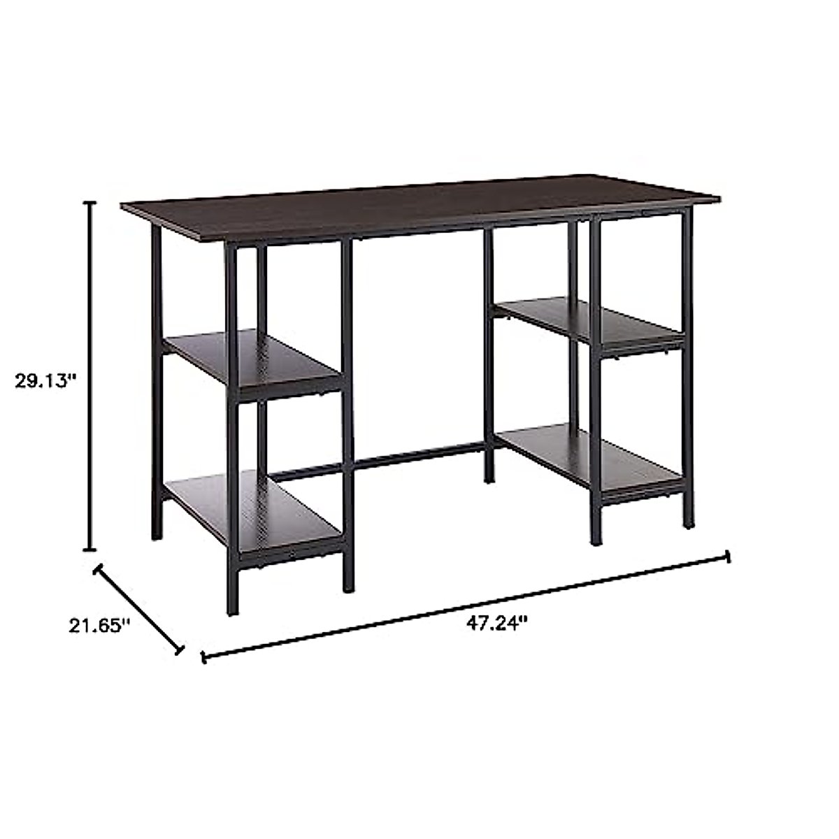 OneSpace Camden 4 Shelf Computer Desk, Espresso