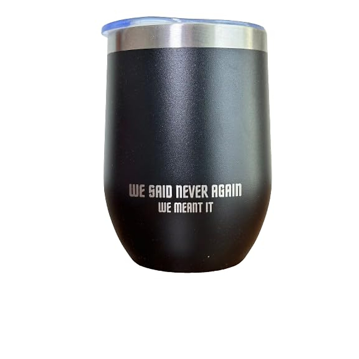 Jews do it Immerse yourself in the artistry of precision laser engraving, showcasing a heartfelt message of support for Israel and the Jewish community tumbler. (Black A - Never)