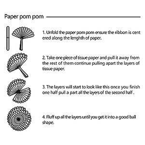 AIM & GGKK Paper Pom Poms White and Silver Tissue Hanging Paper Pom Poms,Flower Ball Wedding Birthday Party Decoration(12pcs,8"&10"&12")