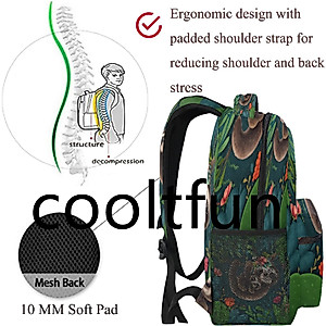 Sloth School Backpack for Girls Boys,Sloth Bookbag Ages 6-13 Book Bag Cartoon Sloth Backpack for Kid