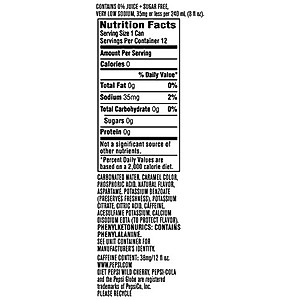 Diet Pepsi Cola Soda Pop, Wild Cherry, 12oz Cans (12 Pack)