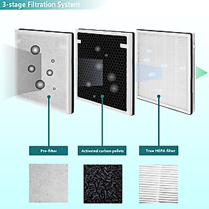 2-Pack of VA-EE004 Replacement Filter, Compatible with VAVA Air Purifier VA-EE004