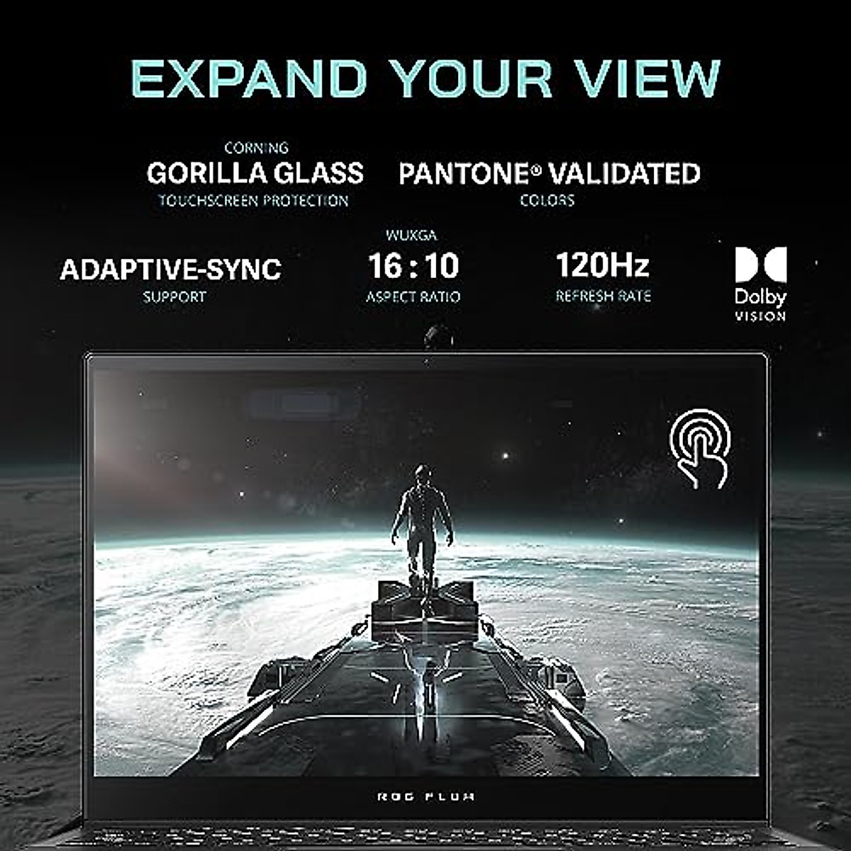 Asus ROG Flow Touchscreen Laptop, 13.4'' WUXGA 1920x1200 Display, AMD Ryzen 7 6800HS, 16GB LPDDR5 RAM, 1TB SSD, NVIDIA GeForce RTX 3050, Backlit Keyboard, Win 11 Pro, Black, 32GB USB Card