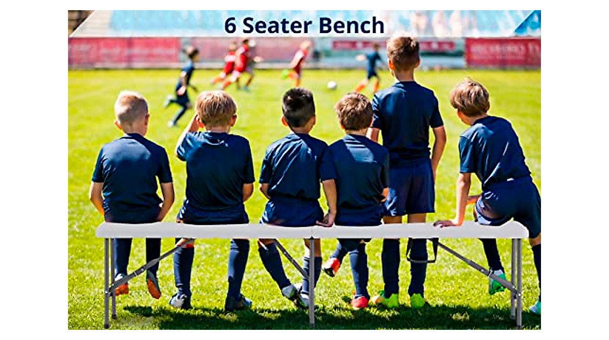 Naomi Home Foldable Soccer Bench - Durable Outdoor Garden Seating