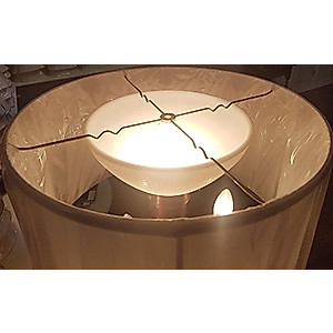 B&P Lamp 10 Inch Diameter I.E.S Style White Opal Glass Reflector Shade with Waffle Pattern Glass - Perfect Fit for Floor Lamps and Mogul Sockets