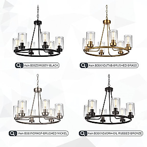 WINSHEN Cylinder Seeded Glass Lamp Shades, Bubble Glass Replacement Lampshades