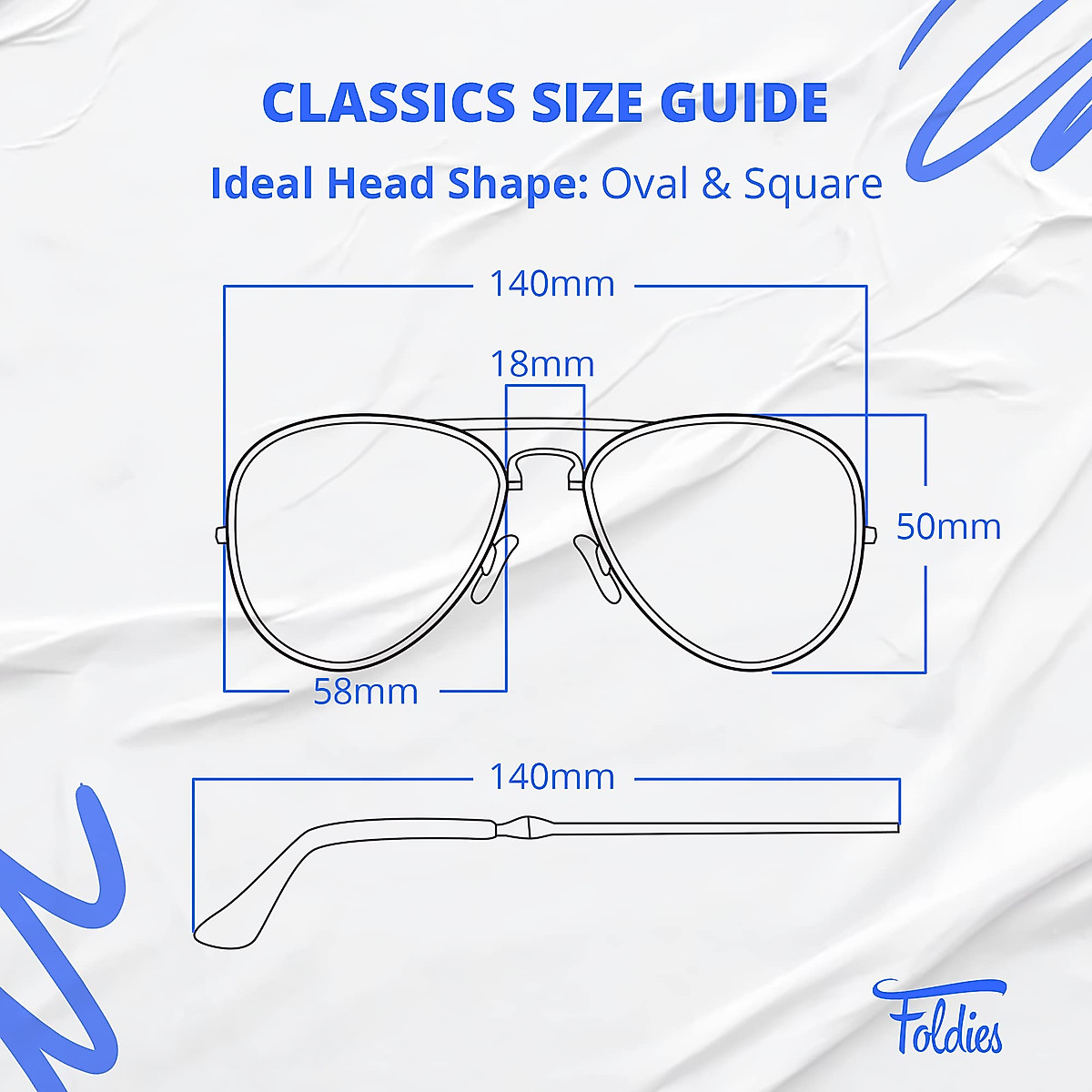 Foldies Aviator Folding Sunglasses Polarized, UV400, UVA, UVB Protection for Men Women, Folding Sunglasses Leather Case