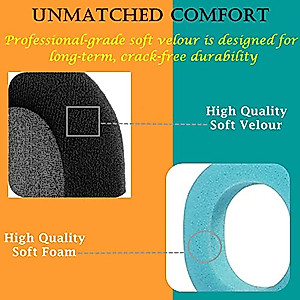 TaiZiChangQin Upgrade Ear Pads Ear Cushions Replacement Compatible with House of Marley Legend ANC Headphone (Black Velour Earpads)