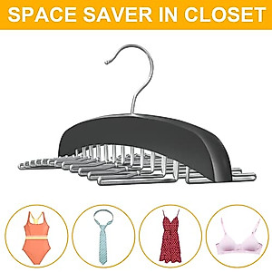 Resovo Upgrade Tank Top Hanger Closet Storage and Organizer for Closet Tank Top Organizer Space Saving 24 Metal Hooks Closet Organizer and Storage for Tank Top, Cami, Tie etc.