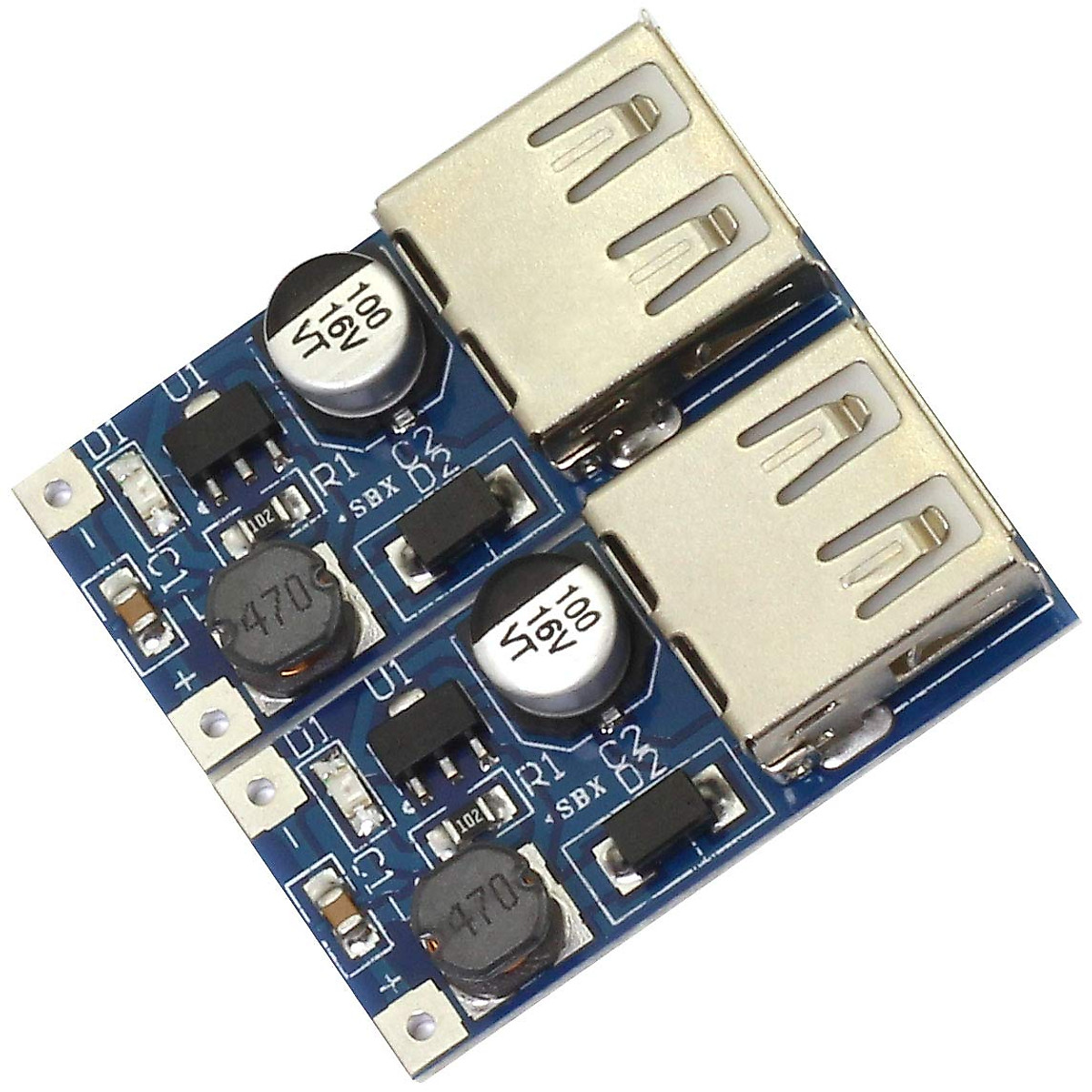 E-Outstanding 2PCS PFM Control DC-DC 0.9V-5V to USB 5V Boost Step-up Power Supply Module Booster Circuit Board