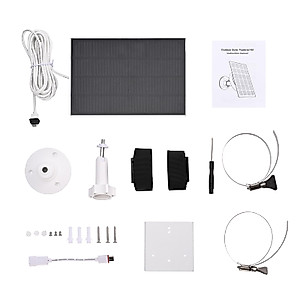 Zivif 3W Solar Panel Compatible with Blink Outdoor (3rd Gen) & Blink XT2/XT Camera, IP66 Waterproof Solar Panel Charger with 9.84ft Power Cable, USB Solar Panel Built-in Battery & Rubber Plug