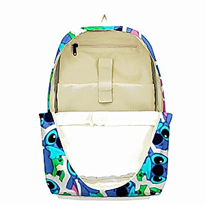 Fashion College Backpack, Fashionable Computer Backpack Cartoon Book Bag Adjustable Shoulder Strap Daypack for Teens, One Size