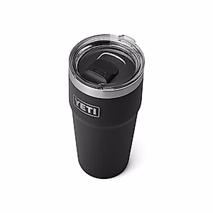 YETI Rambler 20 oz Stackable Tumbler, Stainless Steel, Vacuum Insulated with MagSlider Lid, Black