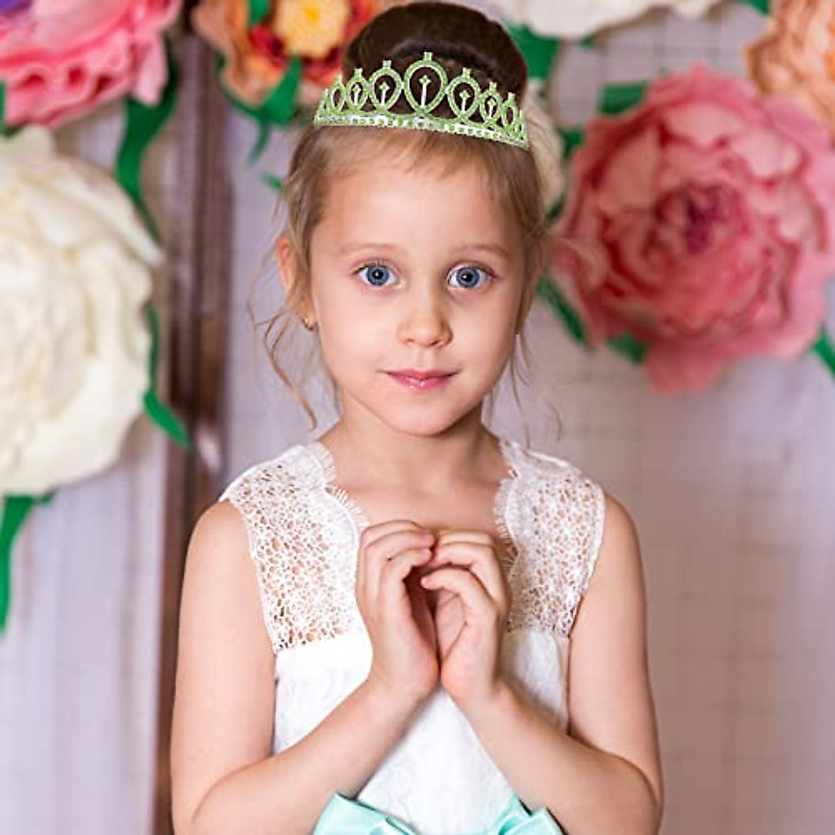 Birthday Queen Sash & Crystal Crown Kit CIEHER Birthday Crown and Sash Birthday Crowns for Women Birthday Sash Women Girls Crown Birthday Tiara Birthday Decorations Rhinestones Headband Hair Accessories Glitter Sash for Party - Green