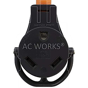 AC WORKS 50-Amp RV/Range/Generator 14-50 Piggy-Back Plug Adapter (To TT-30R RV 30-Amp)