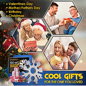 Snowflake Multitool Tools Gifts for Men - Christmas Stocking Stuffers for Men Adults Gifts for Dad Women 20 in 1 Multi Tool Cool Gadgets for Men Portable Screwdriver Mini Pocket Tools for Husband Him