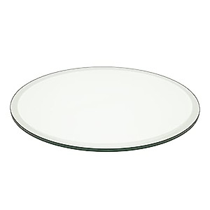 39" Round Tempered Clear Glass Table Top - 1/2" Thick with Bevel Edge - Pro Safe Glass