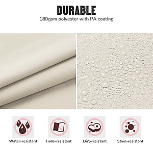 Yescom 72"x52" Outdoor Swing Canopy Replacement UV30+ 180gsm Top Cover for Park Seat Patio Yard Ivory