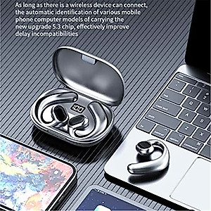 Gspmoly GT01 High Grade Open Ear Headphones Wireless Bluetooth Running Earbuds, True Wireless Bone-Conduction Bluetooth Sports Headset 5.3 No in Ear Ear HiFi Audio Quality Long Endurance