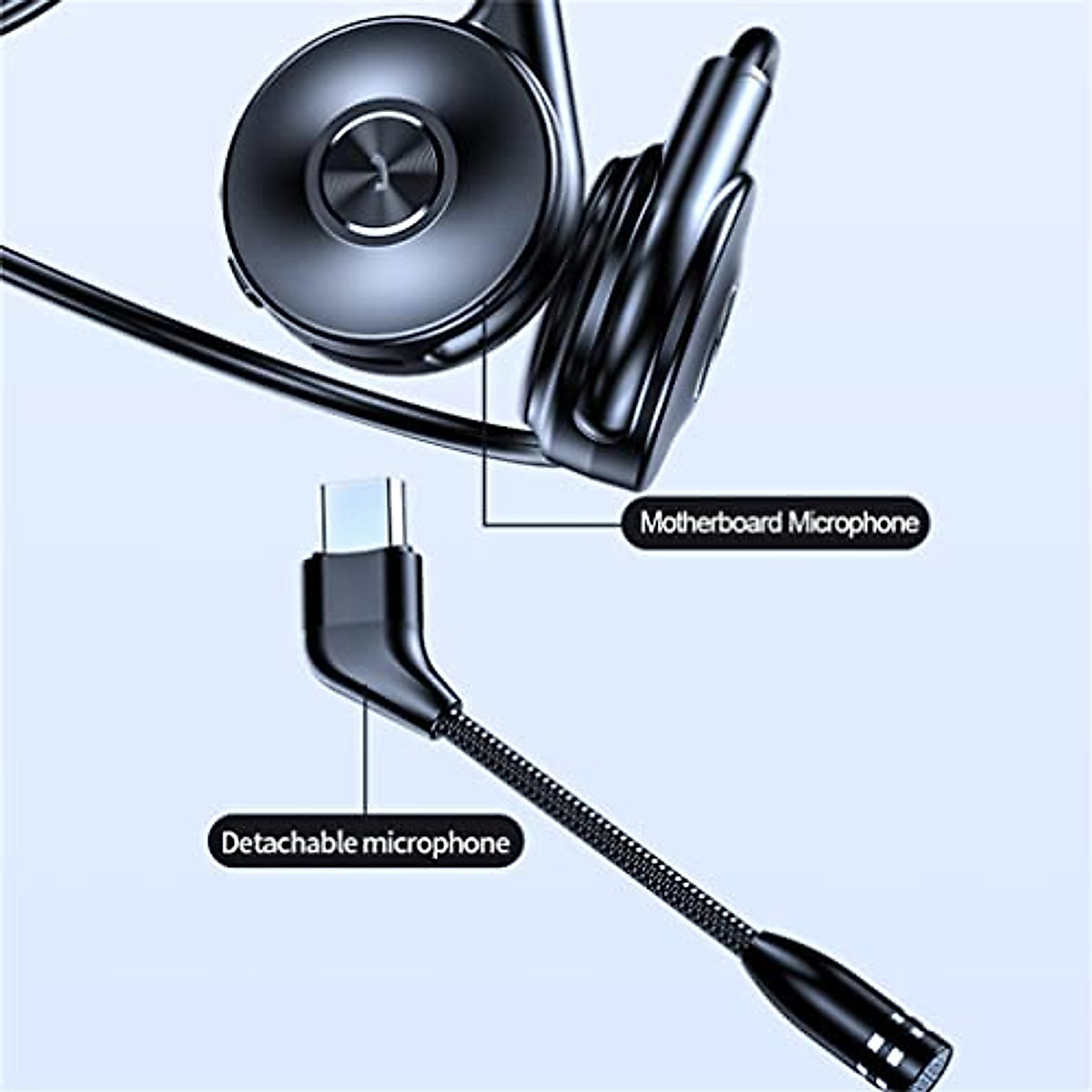 Bone Conduction Headphones Wireless Bluetooth Headset, Open Ear Stereo Music Sweat Resistant Answer Phone Call, for Game, Office, Home,Pink