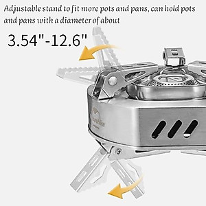 Naturehike Portable Camping Stove, Extra High Output, 15014 BTU Outdoor Stove,Backpacking Essentials, Outdoor Windproof Camp Stove, single burner stove
