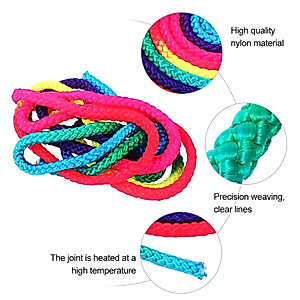 Alomejor Gymnastics Rope Rainbow Color Rhythmic Gymnastics Rope Solid Competition Arts Training Rope