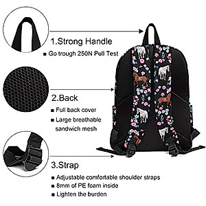Horse Backpacks for Girls, 17 Inch School Backpack, Lightweight Bookbags for Girls, Large Capacity Book Bags for Kids, Casual Daypack with 15 Inch Laptop Compartment for College, Office or Travel