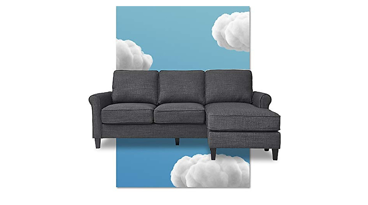 Serta Harmon Reversible Sectional Sofa for Small Spaces