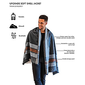 NxTSTOP Packable Airplane Travel Blanket - Soft, Machine Washable Travleisure - Compact Lightweight Cotton Throw Blanket with Attached Pouch