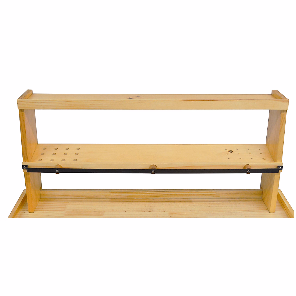 35" x 7-1/4" x 17" Wooden Bench Shelf Jewelry Making Tools Workbench Storage Organizer