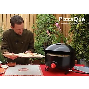 Pizzacraft PizzaQue, Portable Outdoor Pizza Oven, Heats Up To 700°F Cooks Pizza In 6 Minutes, 14” ThermaBond Stone, Restaurant Style Pizza Anywhere