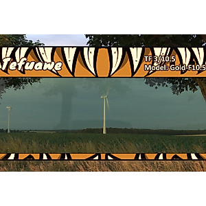 Tefuawe 2x4 1/4 Gold Welding Lens, Fixed Shade 10.5, Tig Rating 5 Amps, Thickness 0.19", HD Automatic Welding Lens for Pipeliner Welding Hood Parts