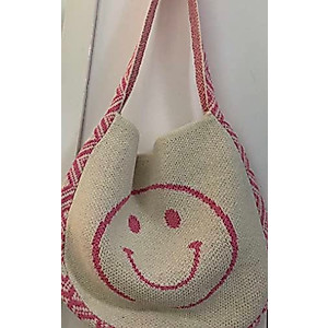 Women’s Casual Knit Tote Bag Daily Wear, Shoulder Bag- Magic (Adult - Green/White)