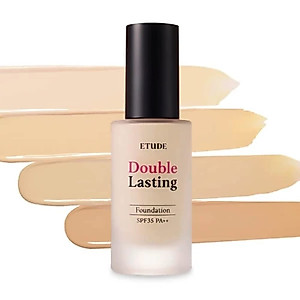 ETUDE New Double Lasting Foundation (Sand) SPF35/ PA++| High Coverage Weightless Foundation | 24-Hours Lasting Double Cover | Magnet-Like Adherence without Stickiness | Makeup Base
