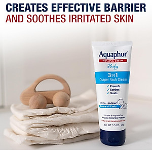 Aquaphor Baby Diaper Rash Cream, 3.5 Ounce (2 Pack)