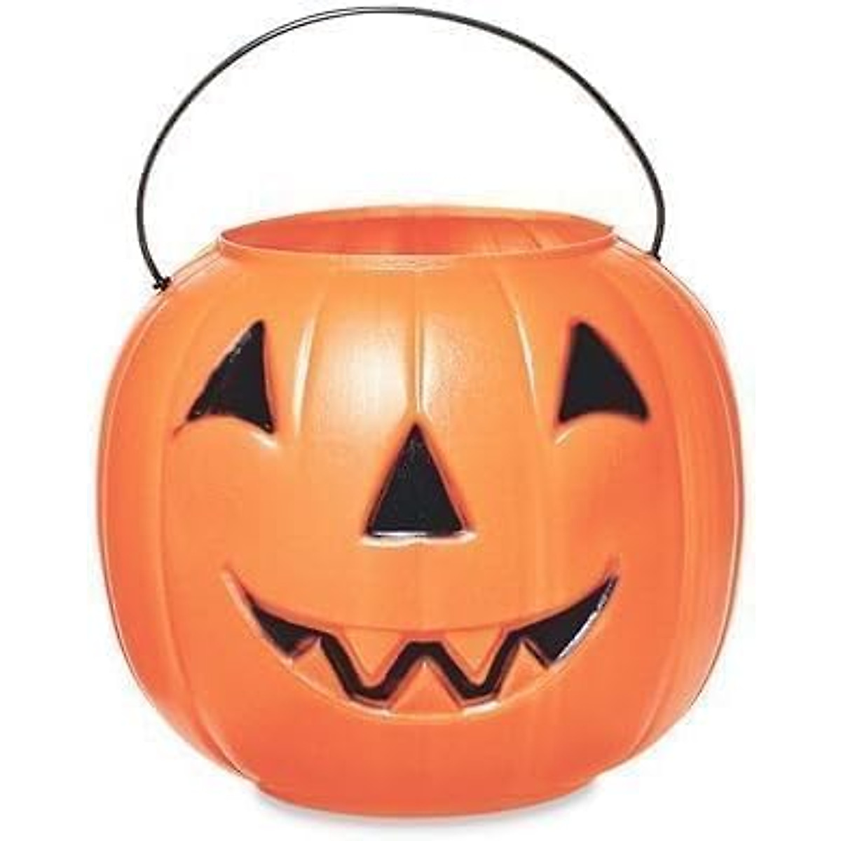 Halloween Pumpkin Jack O' Lantern Candy Bucket (Orange)
