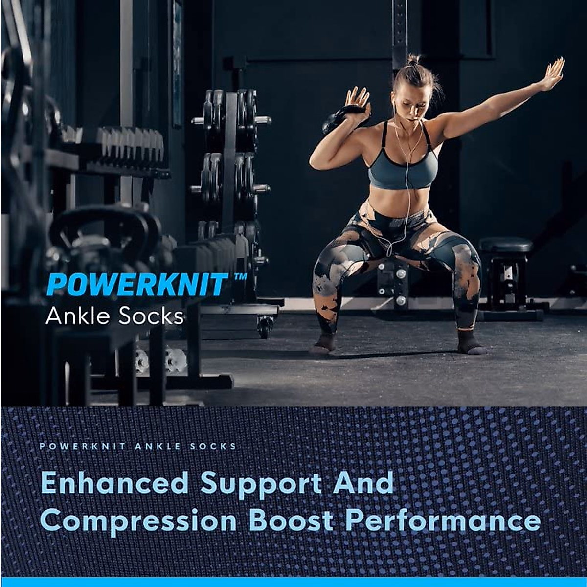 Copper Compression Socks for Women & Men | Powerknit Compression Socks For Running, Cycling & Pain Relief | 15-20 mmHg Plantar Fasciitis Socks with Padded Arch Support - 3 Pairs