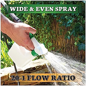 Refillable Hose-End Sprayer with 32oz Bottle, 20 to 1 Ratio, Garden Hose Fertilizer Dispenser, Easy to Use, Lawn Sprayer, Garden Sprayer, and More (Trifecta Natural: 32oz Hose Sprayer with Bottle)