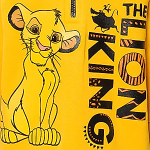 Disney Lion King Simba Timon Pumbaa Little Boys Fleece Half Zip Hoodie 7-8