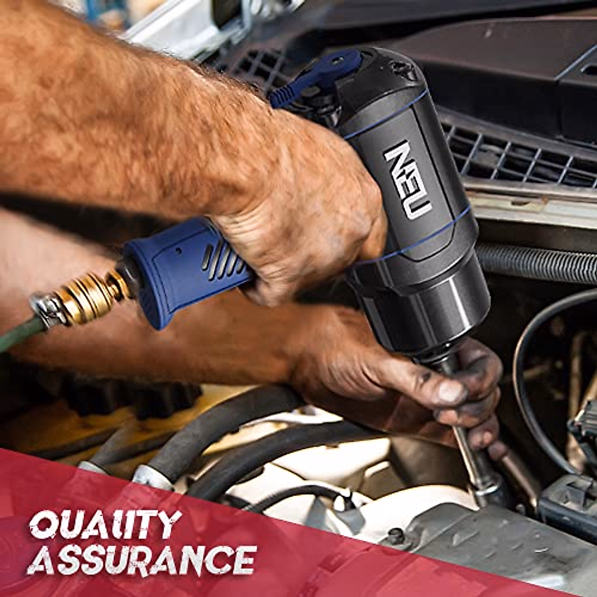 Air Impact Wrench 3/4 inch,PNEUPACTURE 1480FT-LB Air Impact Wrench with Twin Hammers,5500RPM High Torque Air Impact Wrench