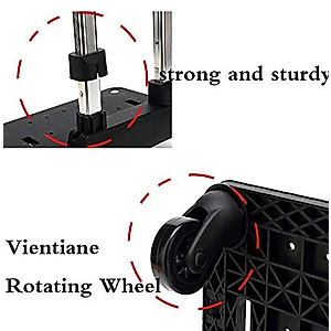Lightweight Shopping Trolley Hand Cart, Insulation Folding Shopping Cart Cold ice Pack Waterproof Hand Cart with No Noise Swivel Wheels (Green 110 Pounds Capacity)