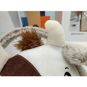 2PCS Plush Cow Easter Basket for Kids with Floppy Ears - Height 10'' - Personalized Easter Baskets for Boys & Girls, 2022 New Easter Tote Bags for Party Decorations Candy Gifts (Cow, 25cm*1)