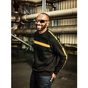 Caterpillar Men's Pickup Polarized Sunglasses Rectangular, Rubberized Matte Black, 71 mm