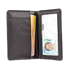 Big Skinny Card Case Slim Wallet, Holds Up to 16 Cards, Black