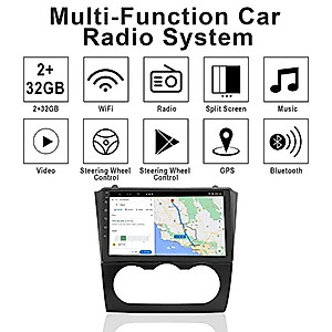 Wizanic Car Stereo for Nissan Teana Altima 2008-2012 Manual A/C Android 11 Car Radio, 9 Inch HD Touchscreen Apply Carplay with GPS Navigation Bluetooth Wi-Fi FM USB Mirror Link DSP 2023 New Upgraded