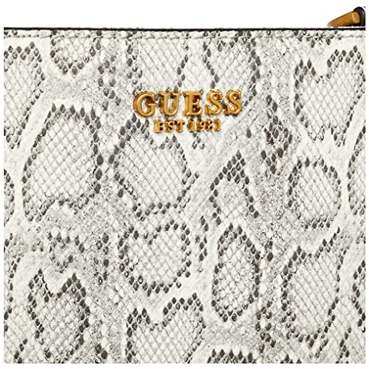 GUESS womens Zadie Logo Girlfriend Tote, Python, one size US