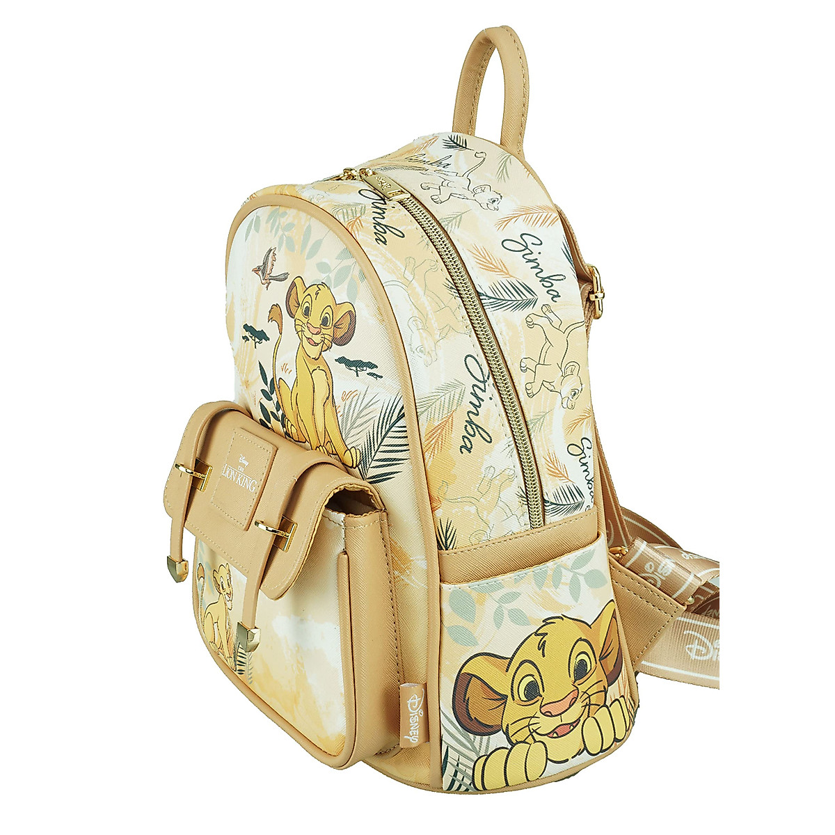 Disney The Lion King Simba and Nala Wondapop 11 Inch Vegan Leather Mini Backpack