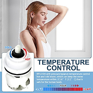 RP32104 Shower Cartridge, Compatible with Delta Monitor 1700 series(1998-2005) Showers, Easy to Install rp32104 Cartridge Replacement, Including the RP32104 Cartridge and Parts