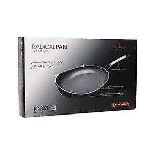 8” Radical Pan: Nonstick Frying & Saute Pan, Skillet, With Stainless Steel Handle, for Gas, Induction, Electric Cooktops, Hard-Anodized, Dishwasher Safe. Oven safe, SGS & NSF Certified. PFOA-free