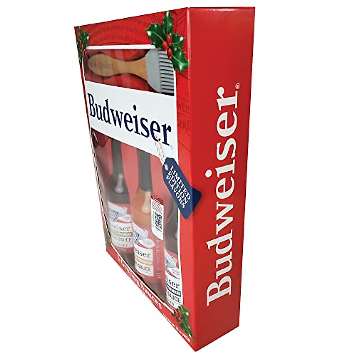 Marketplace Brands Budweiser Grilling Set - 3 BBQ Sauces with Basting Brush